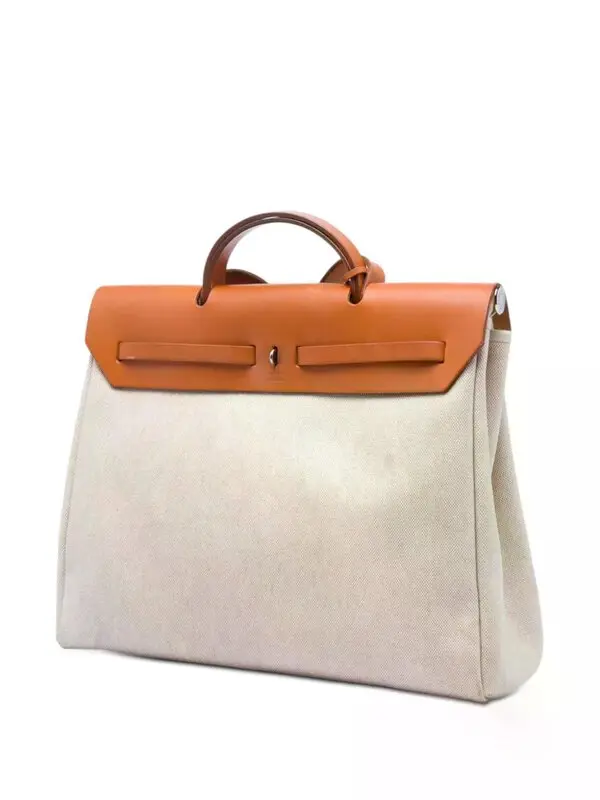 Hermès 2001 Toile Herbag Zip 39 Satchel