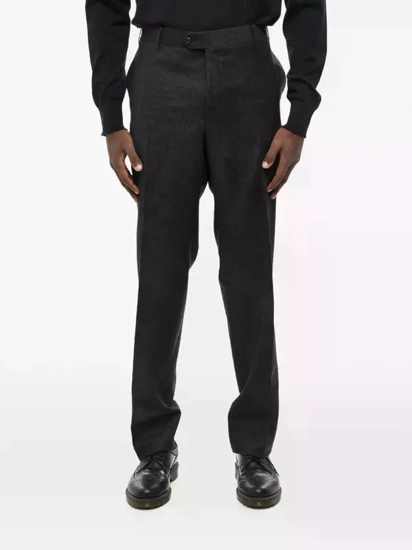 Corneliani Checked Flat-front Trousers