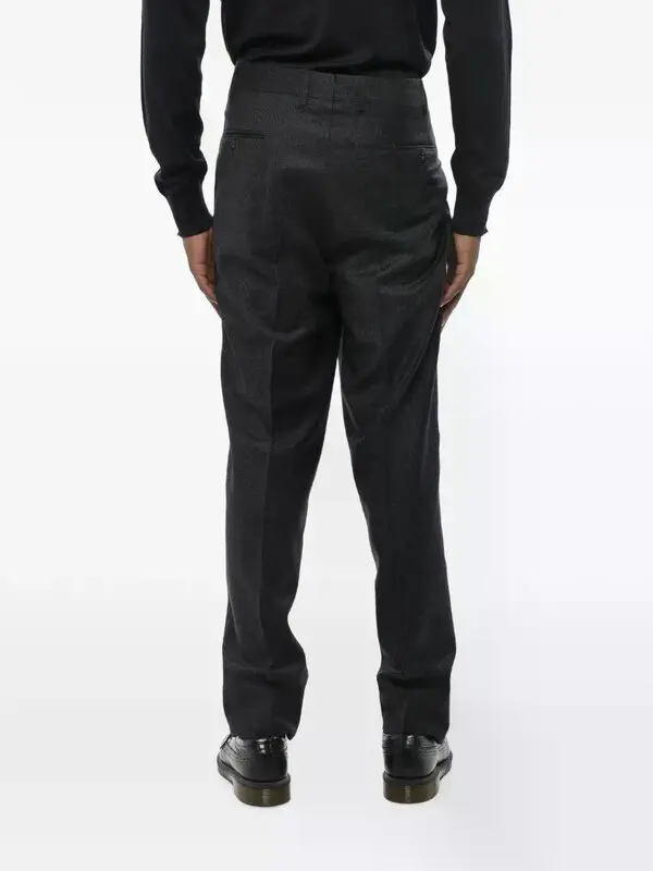 Corneliani Checked Flat-front Trousers