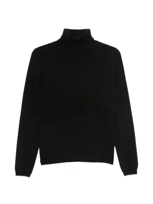 ALLUDE High Neck Long Sleeve Sweater