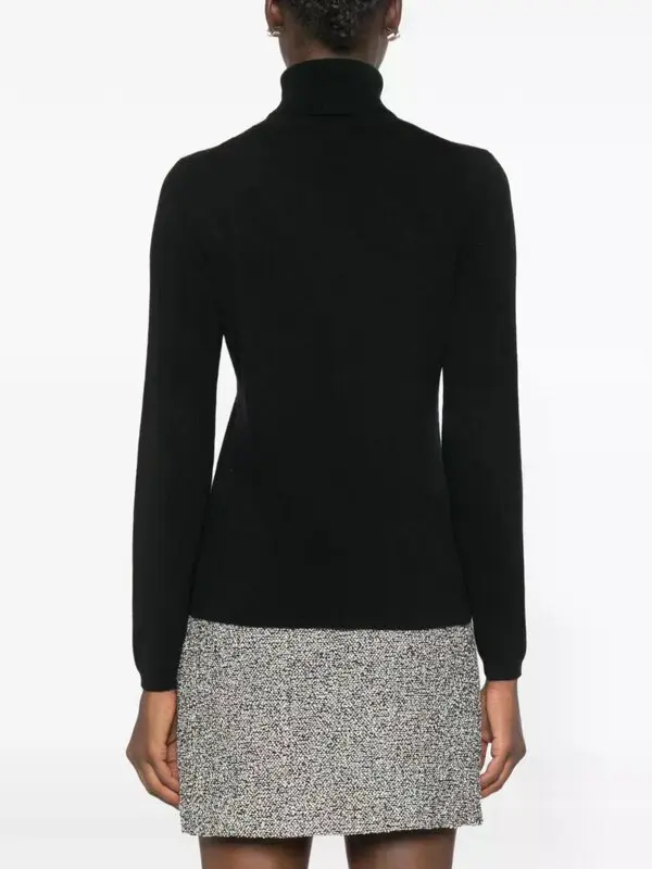 ALLUDE High Neck Long Sleeve Sweater