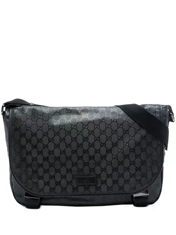 Gucci Gg Imprimé Messenger Bag - Black
