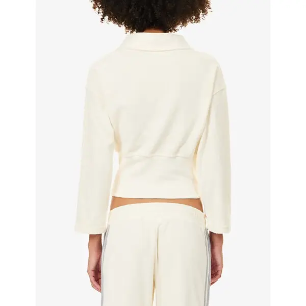 RU & ROCKA Towelling Polo Top With Contrast Hem