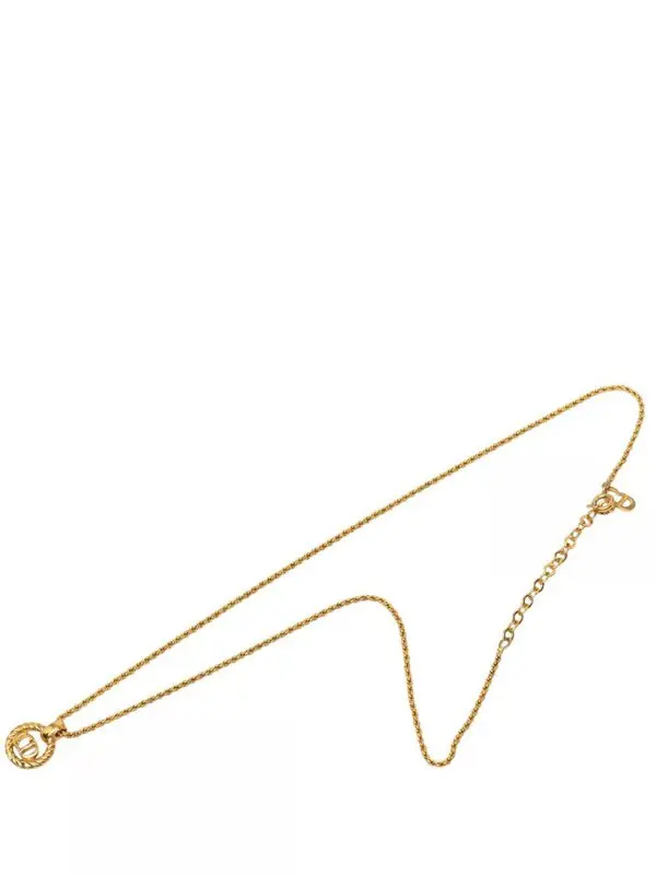 Dior Plated Cd Logo Pendant Necklace - Gold