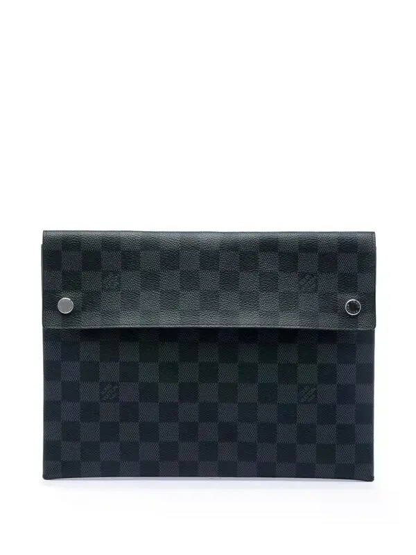 LOUIS VUITTON Damier Graphite Alpha Triple Pochette Clutch Bag