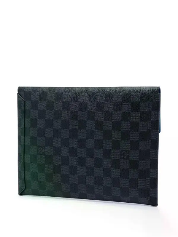 LOUIS VUITTON Damier Graphite Alpha Triple Pochette Clutch Bag