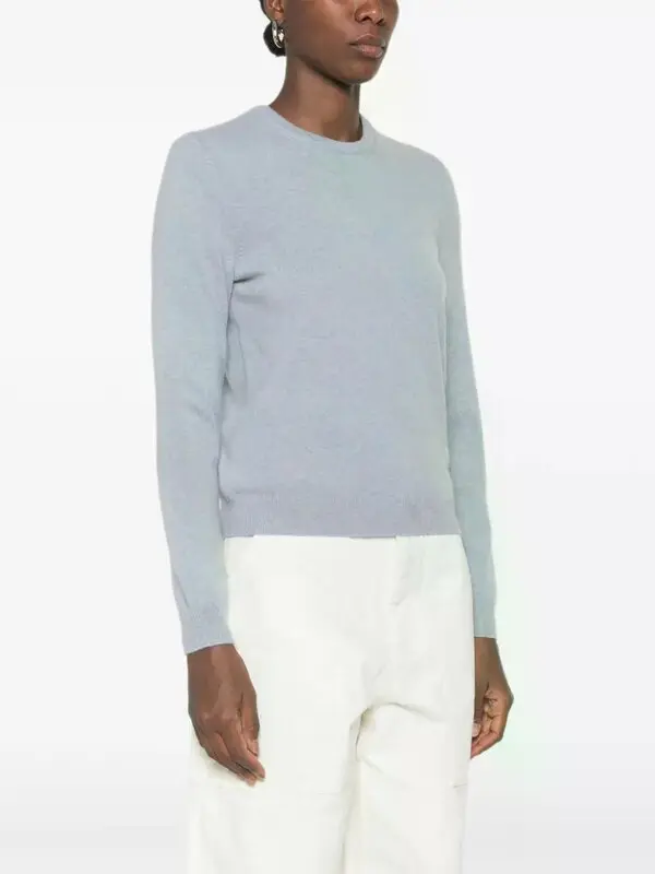 Eric Bompard Crew Neck Cashmere Sweater - Blue