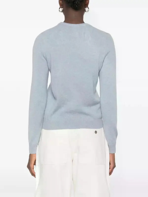 Eric Bompard Crew Neck Cashmere Sweater - Blue