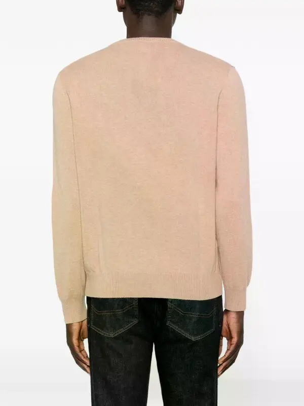 Canali Crew-neck Ribbed-trim Sweater