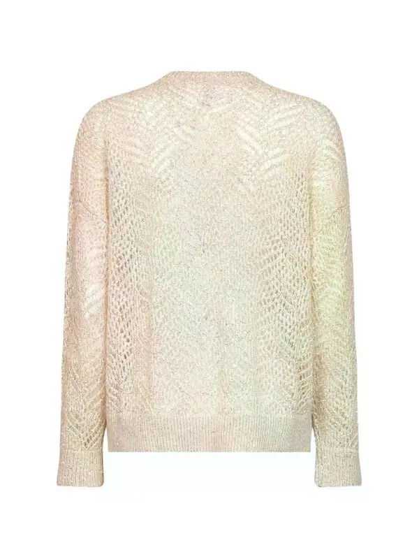 Brunello Cucinelli Sequin-embellished Openwork Knit Sweater