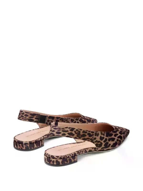 STUART WEITZMAN Stassi Leopard-print Slingback Pumps