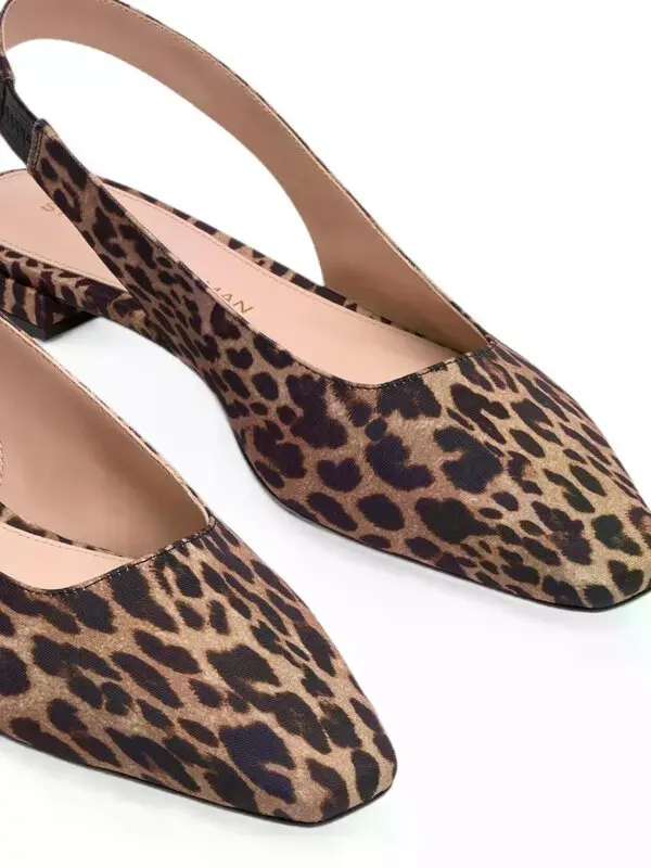 STUART WEITZMAN Stassi Leopard-print Slingback Pumps
