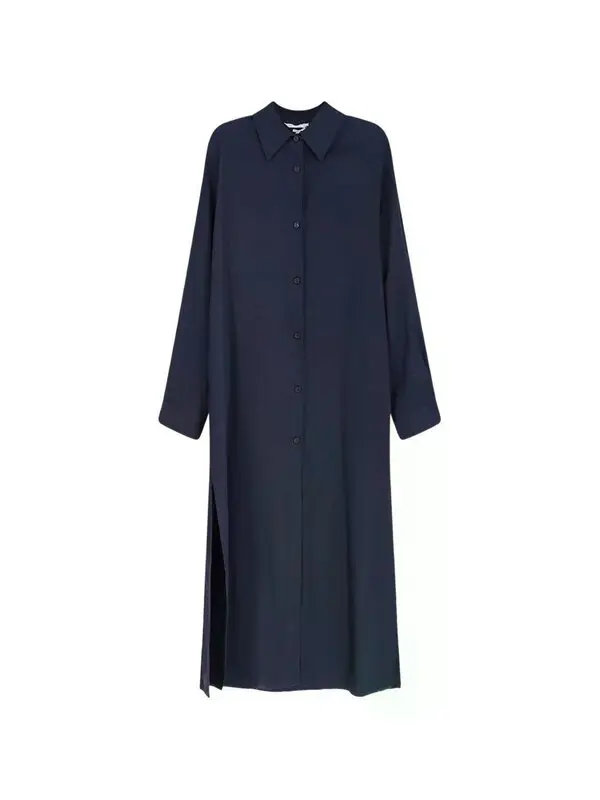 HEVO Button-up Shirt Maxi Dress - Blue