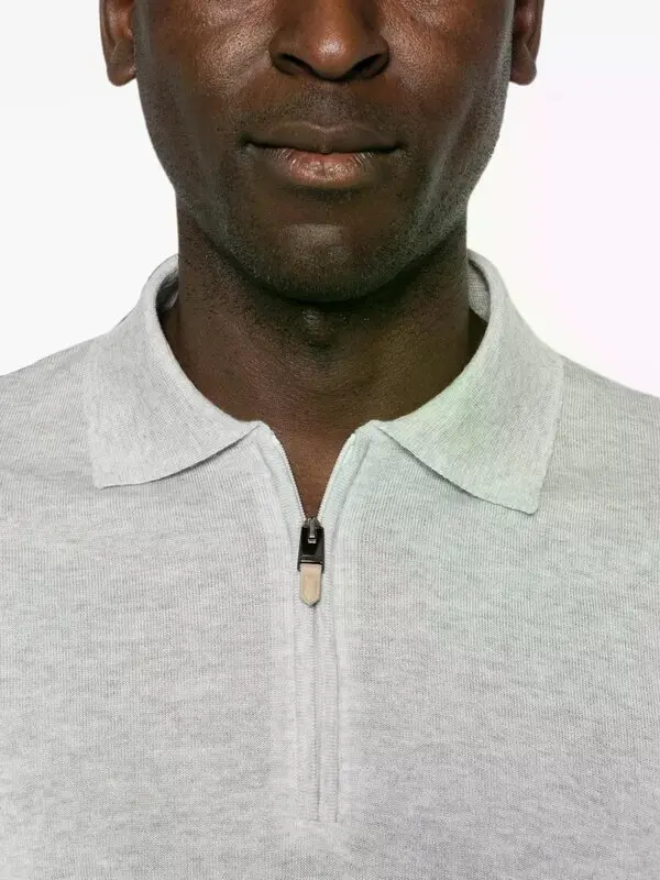 Canali Quarter-zip Knitted Polo Shirt