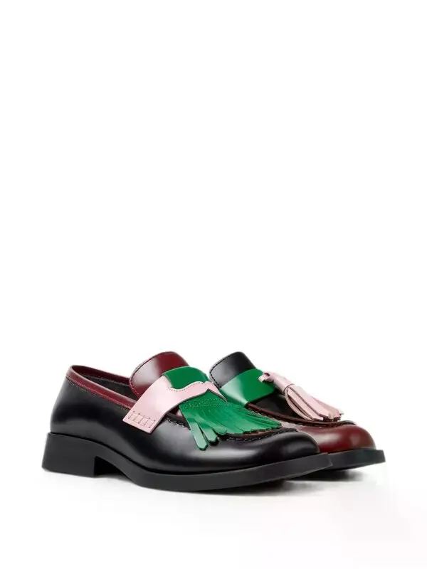 Camper Twins Fringed Leather Loafers