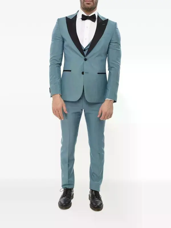 Corneliani Contrast-trim Single-breasted Suit