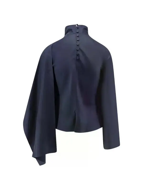 RÓHE High-neck Scarf-detail Blouse - Blue