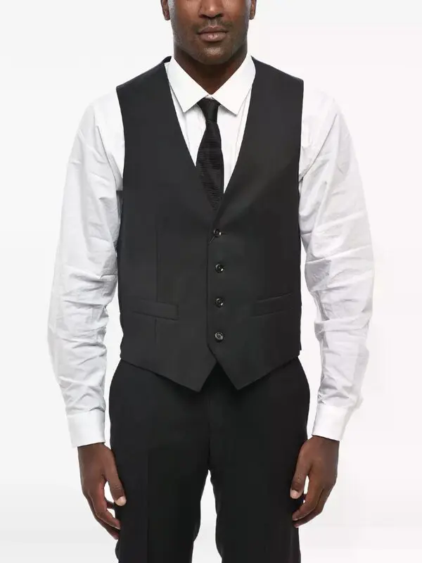 Corneliani Button-fastening Wool Waistcoat