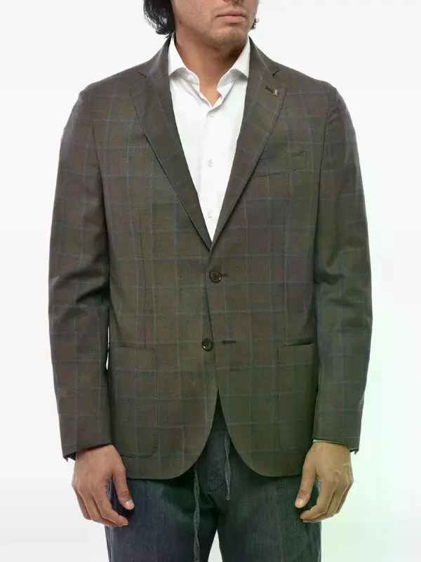 Corneliani Plaid-pattern Single-breasted Blazer