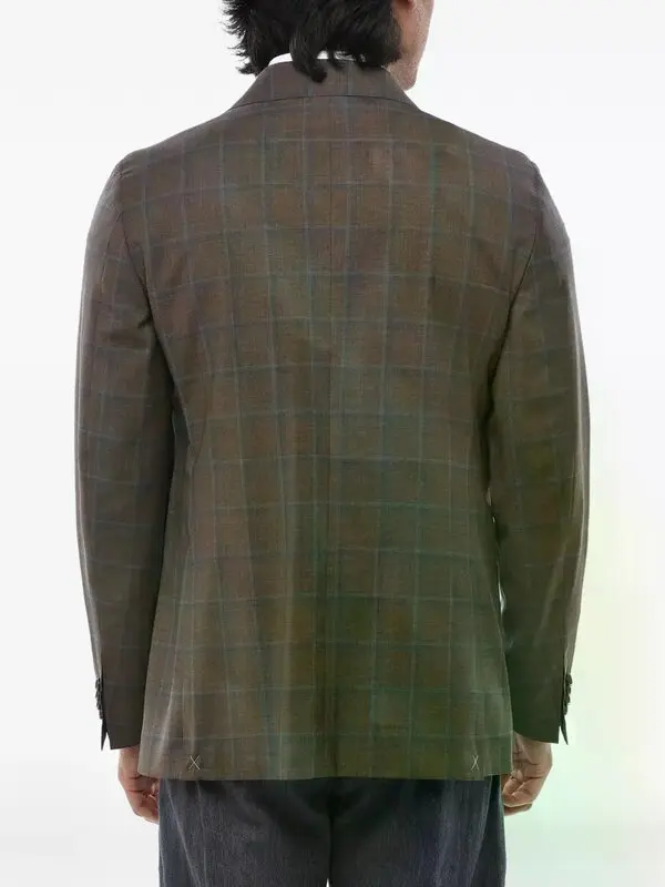 Corneliani Plaid-pattern Single-breasted Blazer