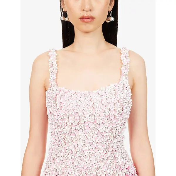LA FUORI Petal Ombré Sequinned Mini Dress
