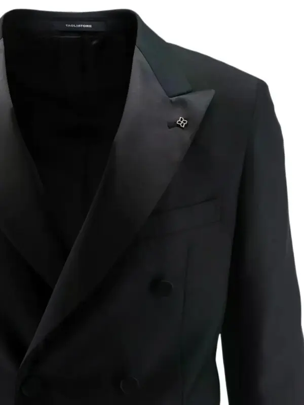 Tagliatore Double-breasted Wool Tuxedo Blazer