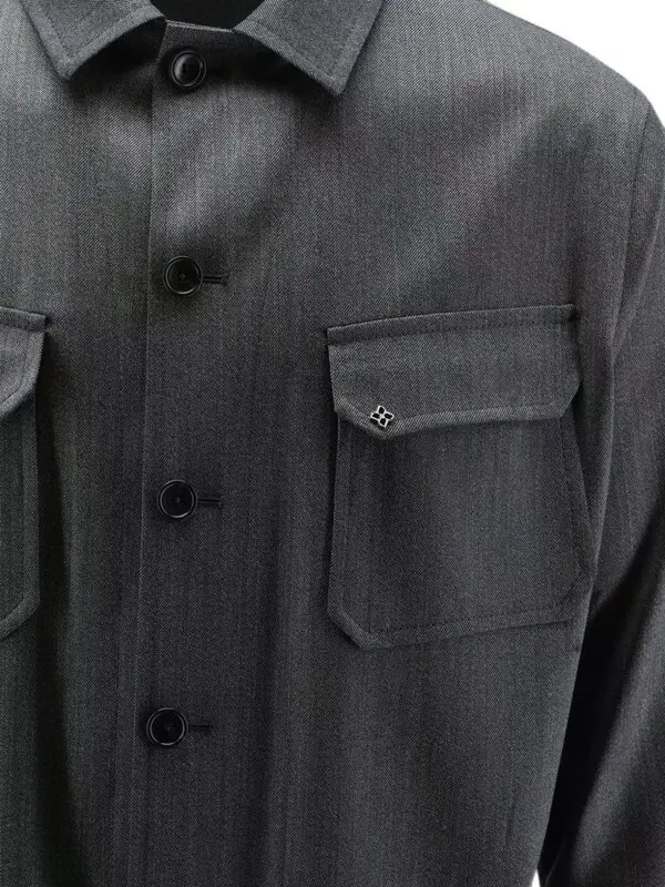 Tagliatore Virgin Wool Button-fastening Shirt Jacket