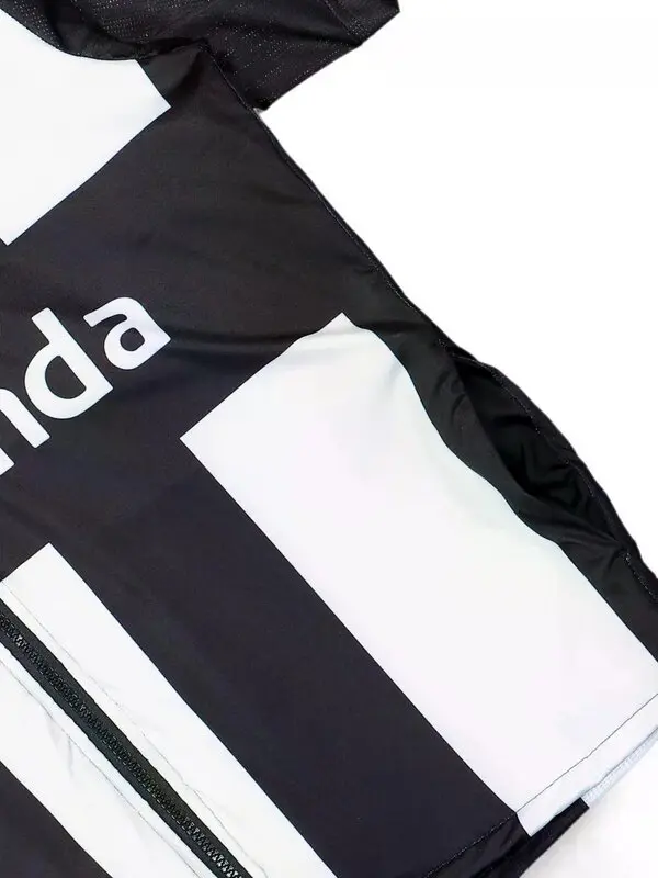 PROTOTYPES Padded Hooded Gilet With Striped Pattern