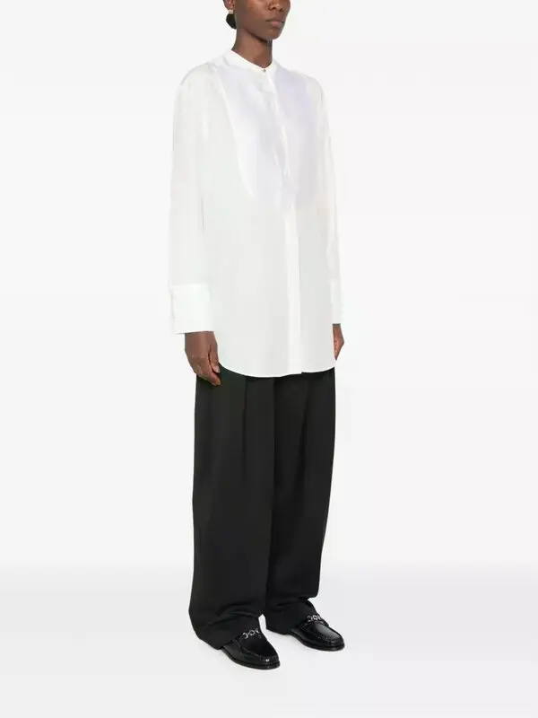 ALYSI Bib Panel Band Collar Shirt