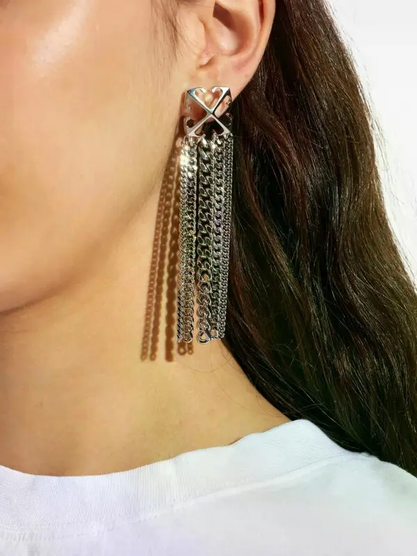 Off-White Arrows-motif Chain-link Earrings
