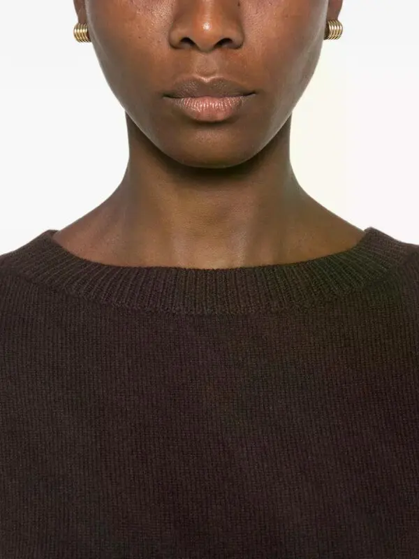 ALLUDE Long-sleeve Ribbed-trim Sweater