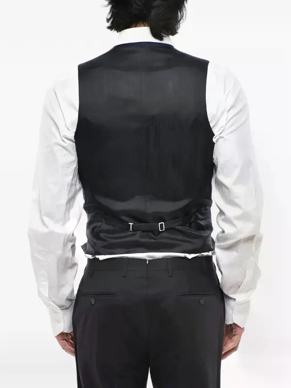 Corneliani Jacquard Virgin Wool Waistcoat