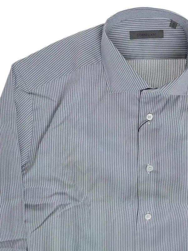 Corneliani Striped French-collar Shirt