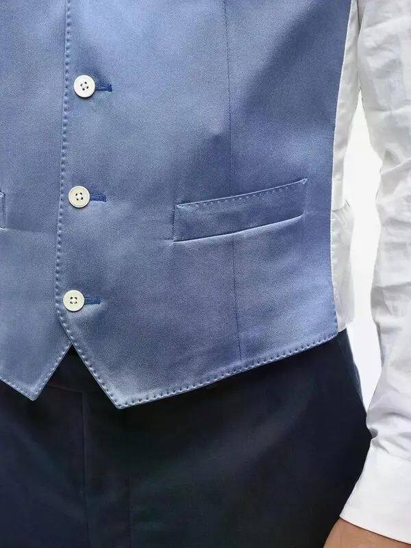 Corneliani Cerimonia Academia Satin-finish Silk Waistcoat