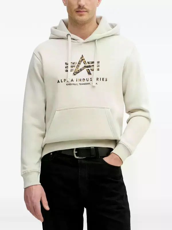 Alpha Industries Logo-print Drawstring Hoodie