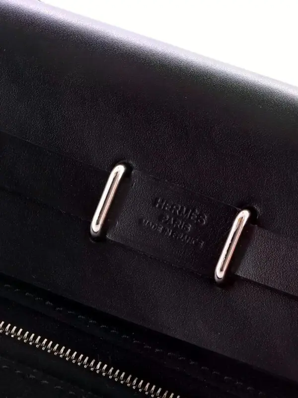Hermès Herbag Zip Toile And Leather 20 Shoulder Bag - Black
