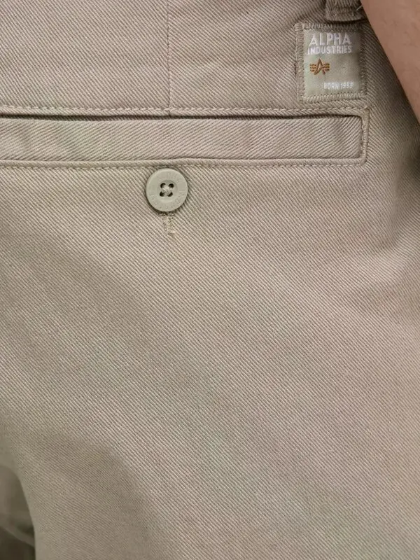 Alpha Industries Logo Patch Straight-leg Trousers - Neutrals