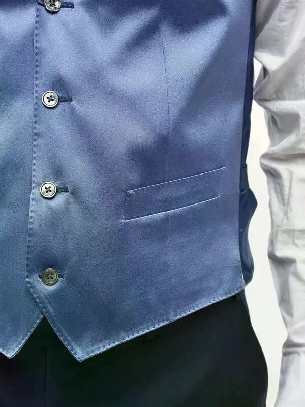 Corneliani Cerimonia Academy Silk Satin Waistcoat