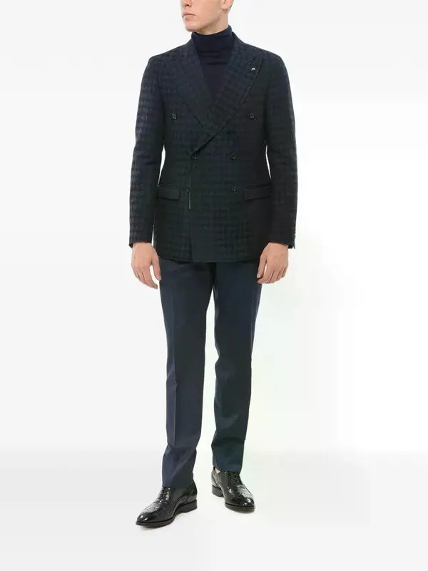 Corneliani Houndstooth Double-breasted Blazer