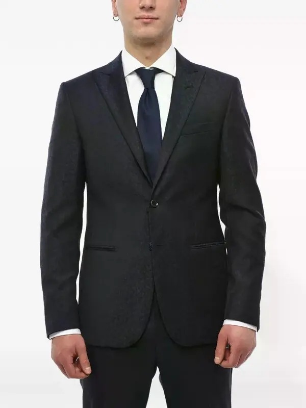 Corneliani Damask-pattern Peak-lapel Blazer