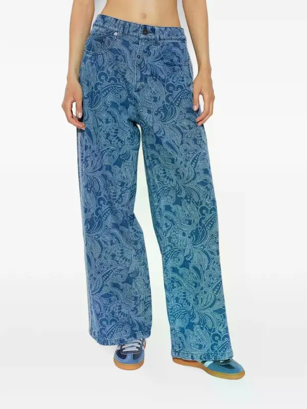 Adidas Liberty London Firebird Mid-rise Straight Jeans