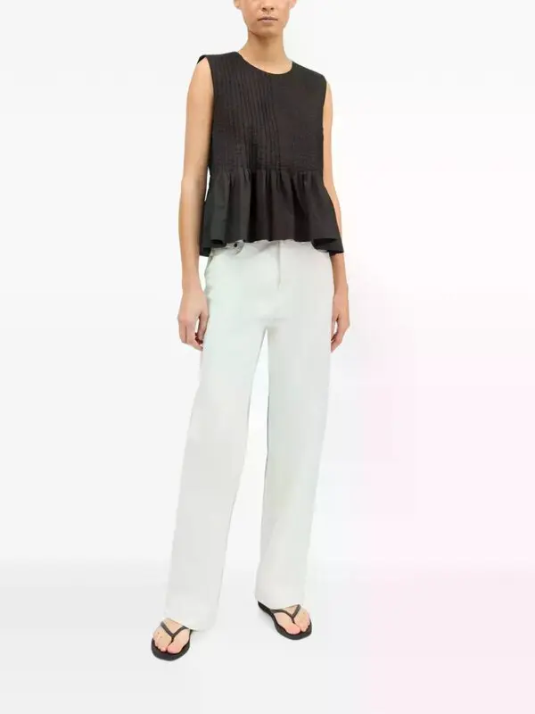 SKALL STUDIO Pintucked Peplum Top
