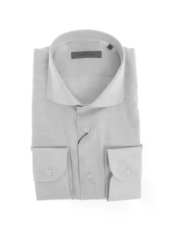 Corneliani French-collar Long-sleeve Shirt - Grey