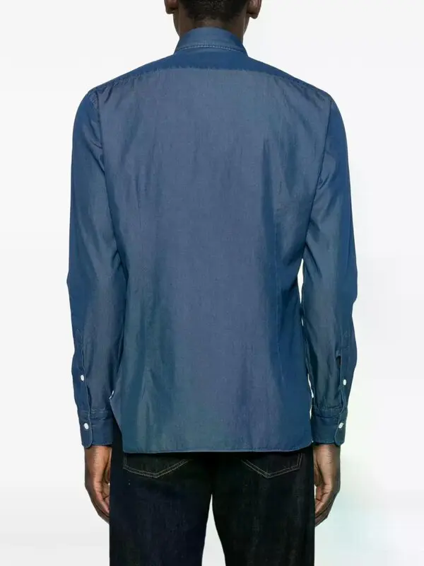 BARBA NAPOLI Cutaway-collar Long-sleeve Shirt