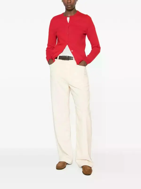 Eric Bompard Crew-neck Button-up Cardigan