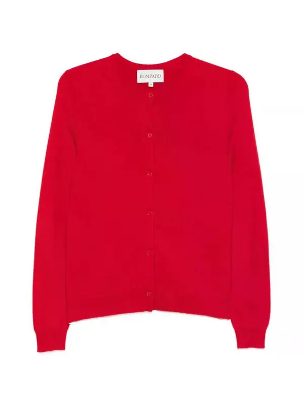 Eric Bompard Crew-neck Button-up Cardigan - Red
