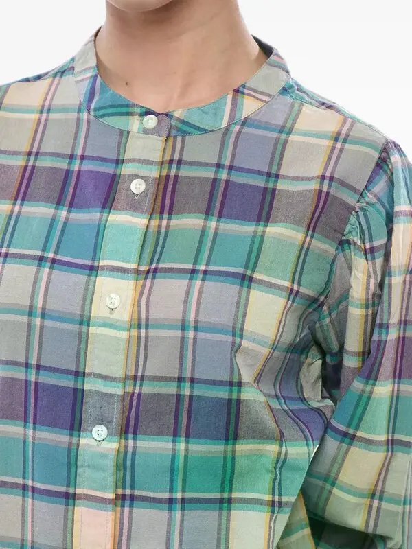 Woolrich Plaid Mandarin-collar Shirt