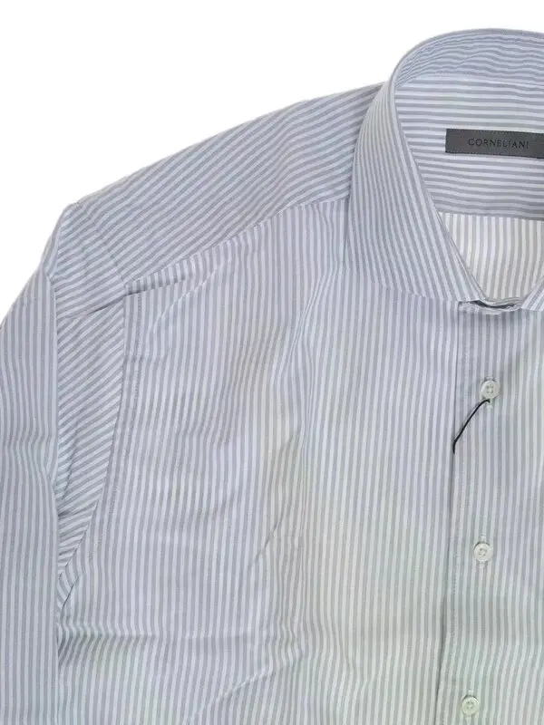 Corneliani Striped French-collar Shirt