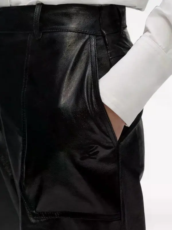 Karl Lagerfeld Wide-leg Leather Pants