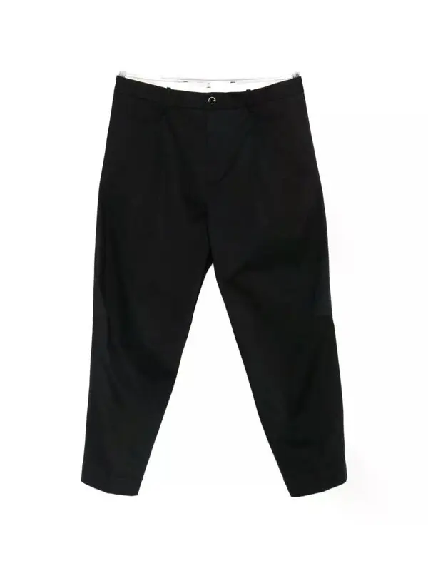 NINE:INTHE:MORNING Pleat-detail Cotton Trousers - Black